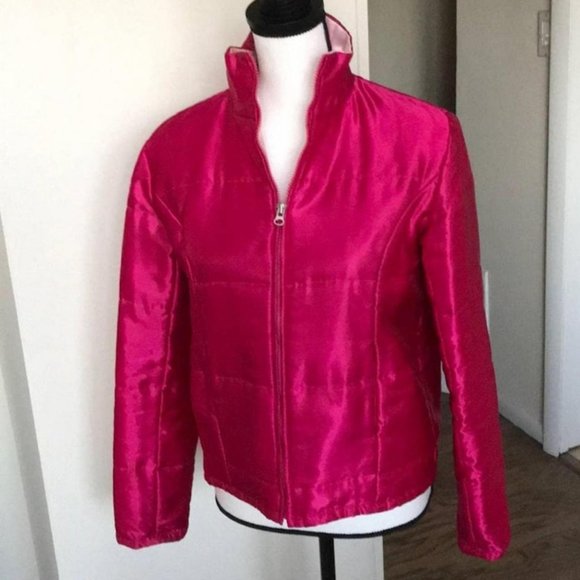 Allen Allen | Jackets & Coats | Allen Allen Hot Pink Quilted ...